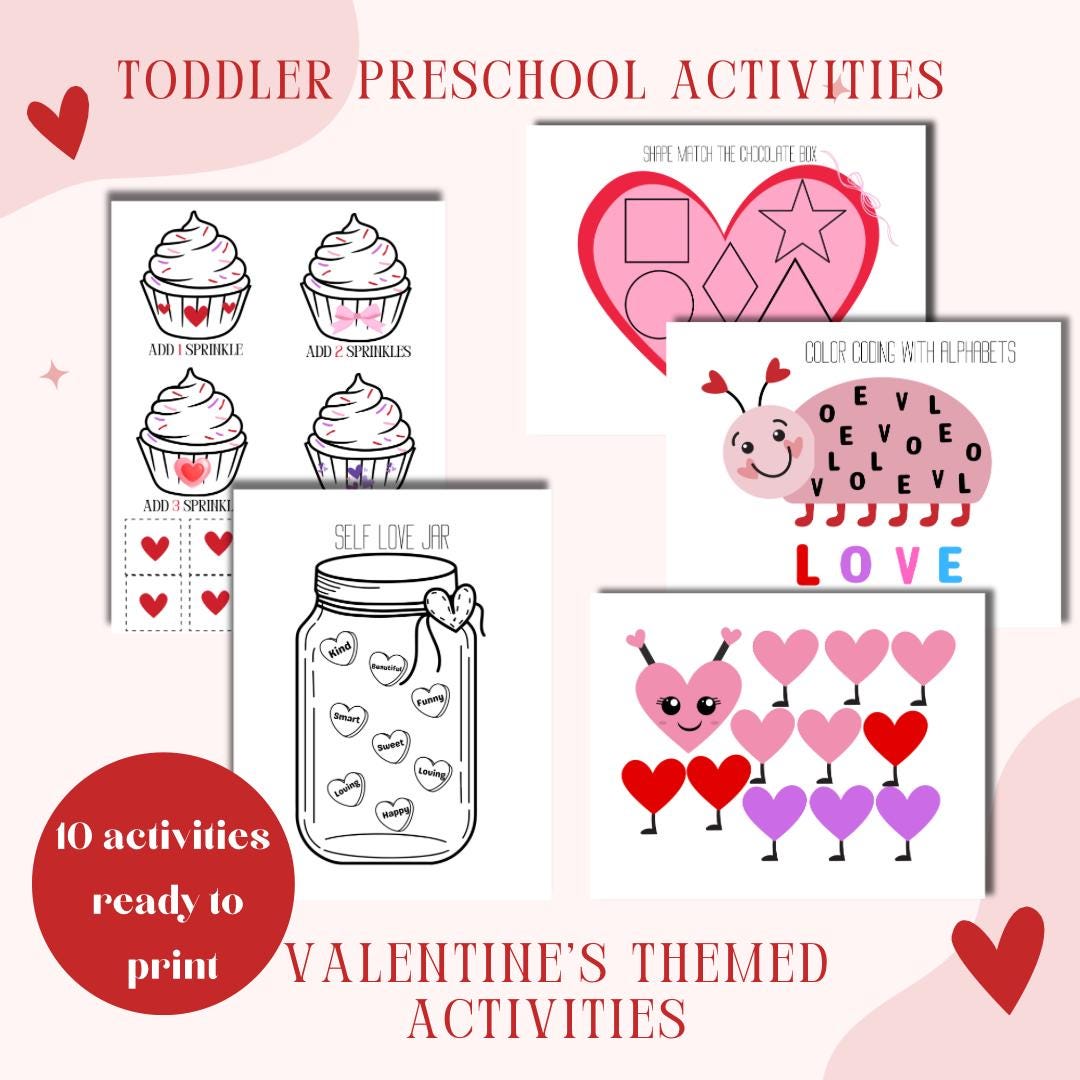 Valentines Day Toddler Preschool Activities, Printable Worksheets ...