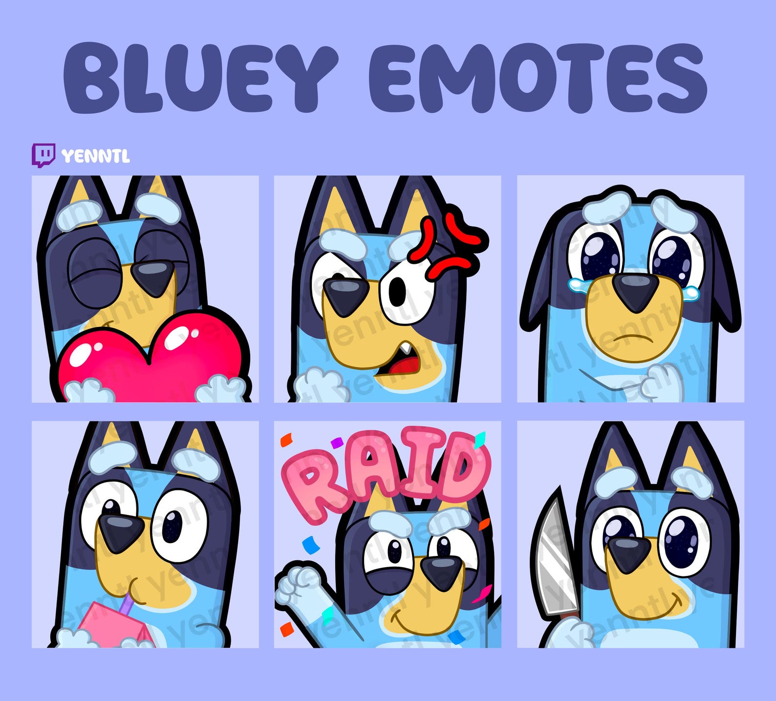 Bluey Emotes - Etsy