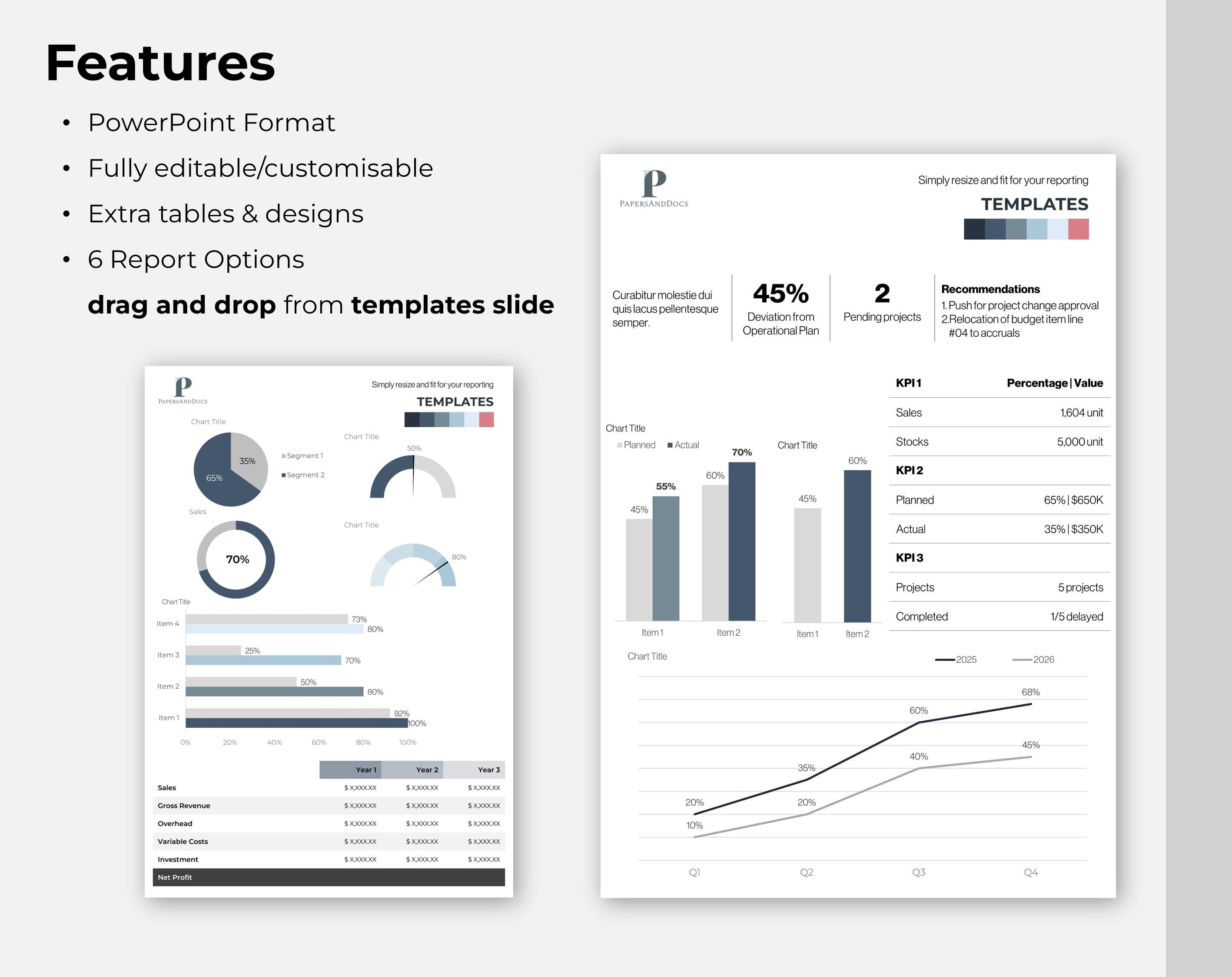 Corporate One-pager Powerpoint Templates | Business Summary Pages ...