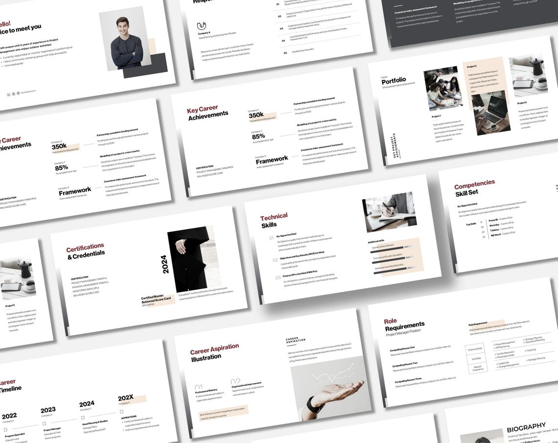 Minimalist Job Interview Powerpoint Template | Career Resource PPT | Business Slide Deck ...