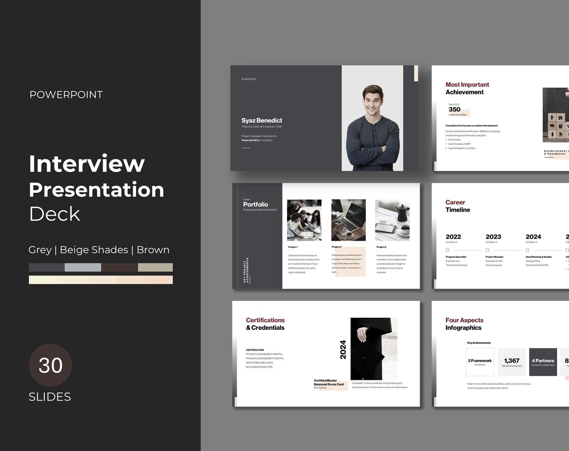 Minimalist Job Interview Powerpoint Template | Career Resource PPT ...