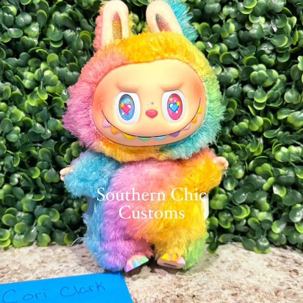 Labubu Dolls Rainbow Plushie - Etsy