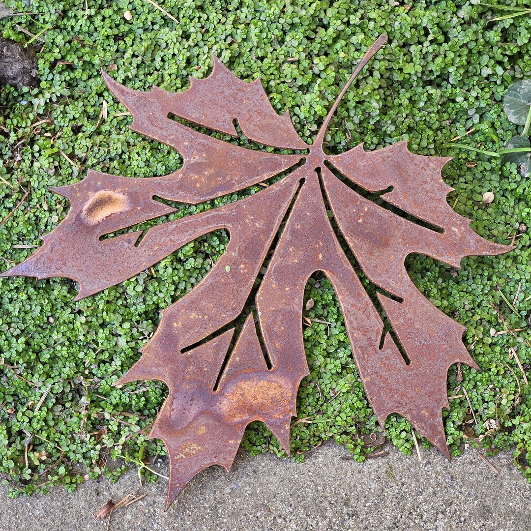 Rusted Metal Leaf - Wall Art or Use for a Project - 10" X 10" - Etsy