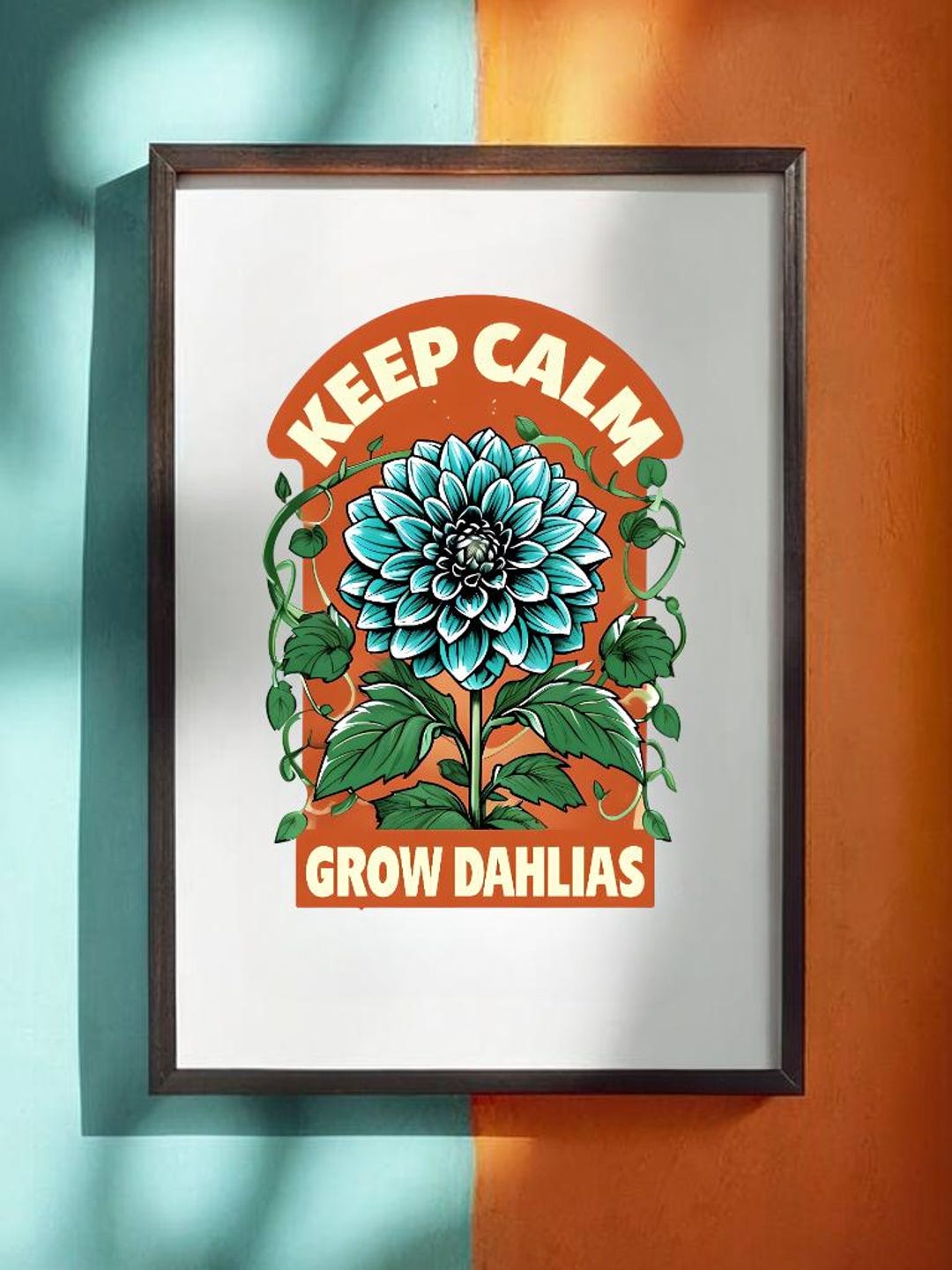 Vibrant Dahlia Poster for Plant Enthusiasts - Home Decor & Gardening ...