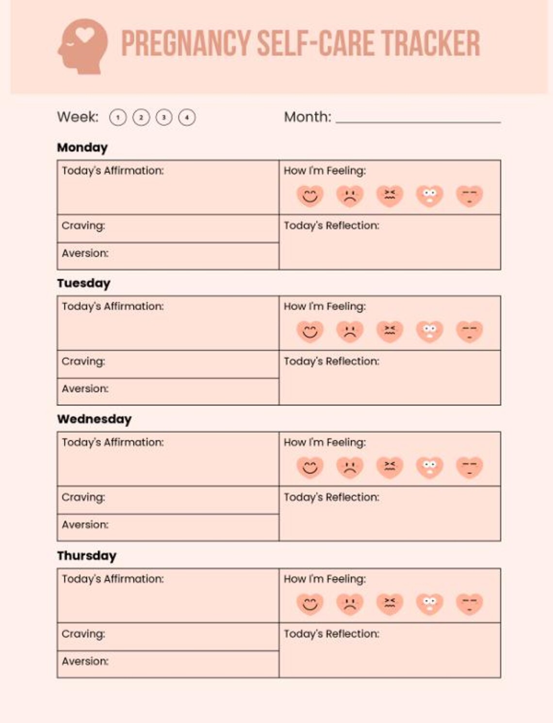 Bump and Beyond Wellness Tracker - Pregnancy Tracker - Etsy