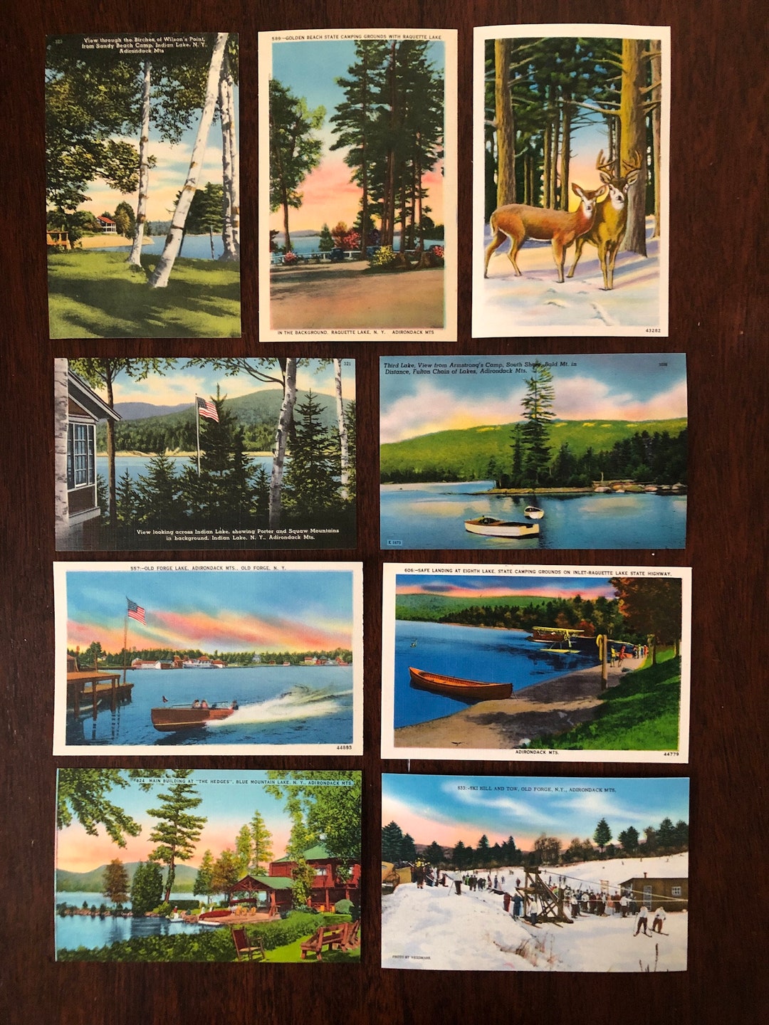 Vintage Lot of 9 1950s Postcards, Adirondacks - Etsy