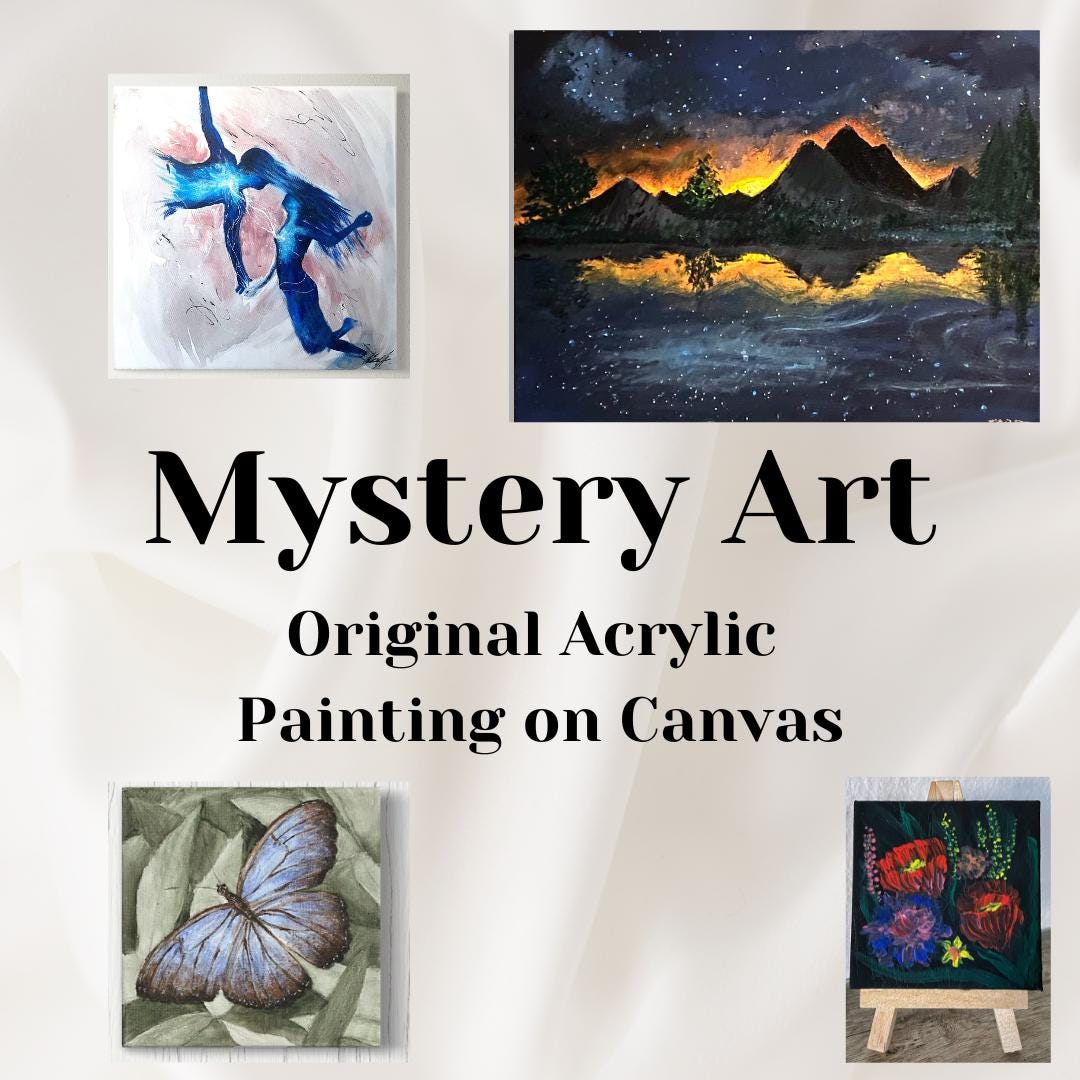 Original Acrylic Painting on Canvas Random Secret Artwork Handpainted ...