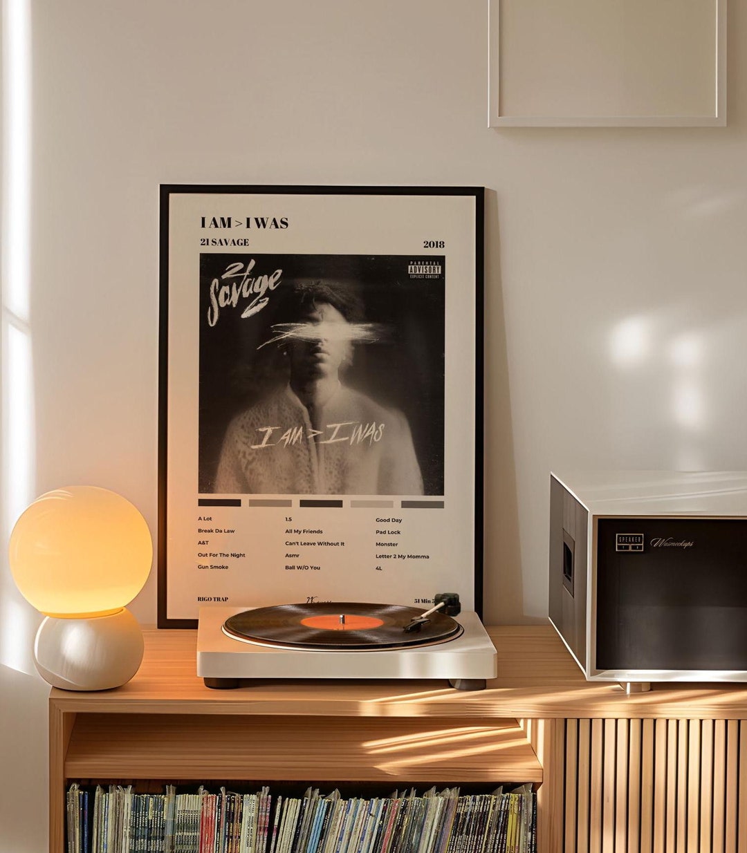 I Am ı Was Album Poster, 21 Savage Album Cover, Music Room Decor, Album ...