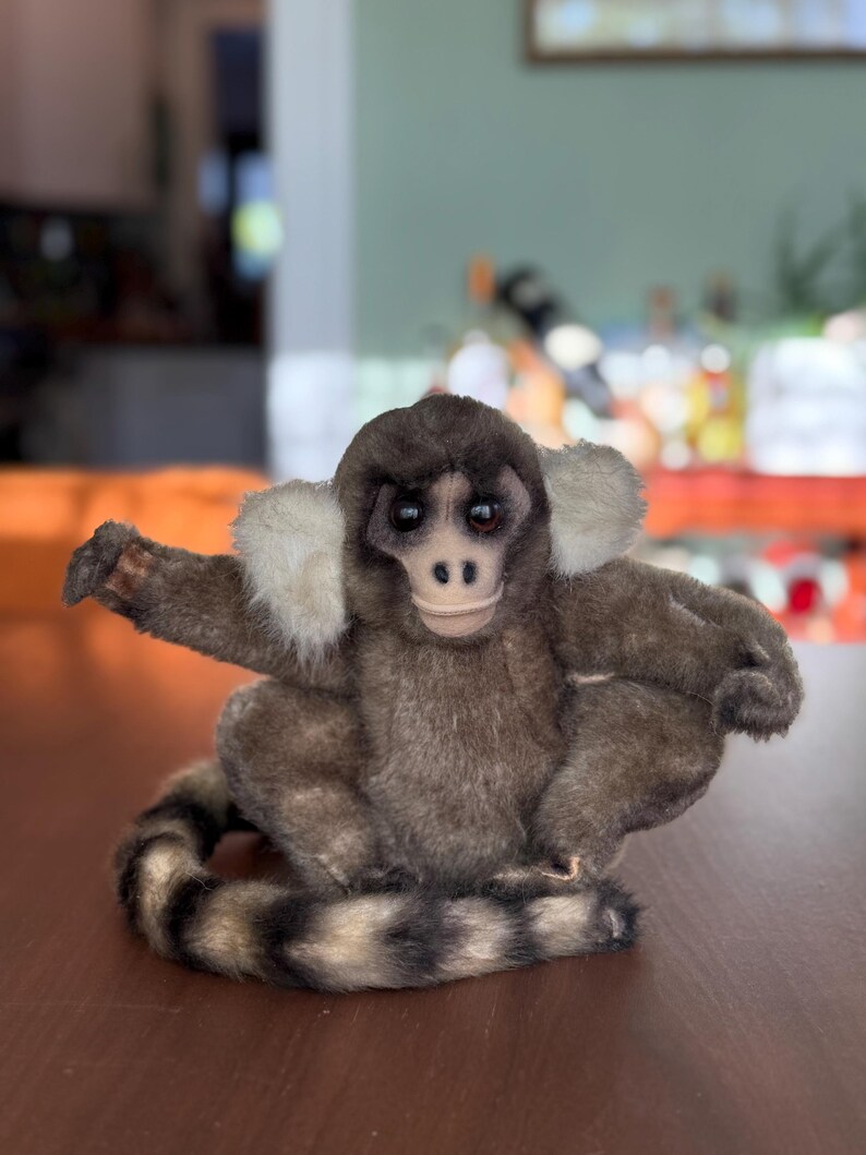 Vintage 1969 Kamar Stuffed Monkey Chimpanzee Lemur Japan Stuffie Plush ...