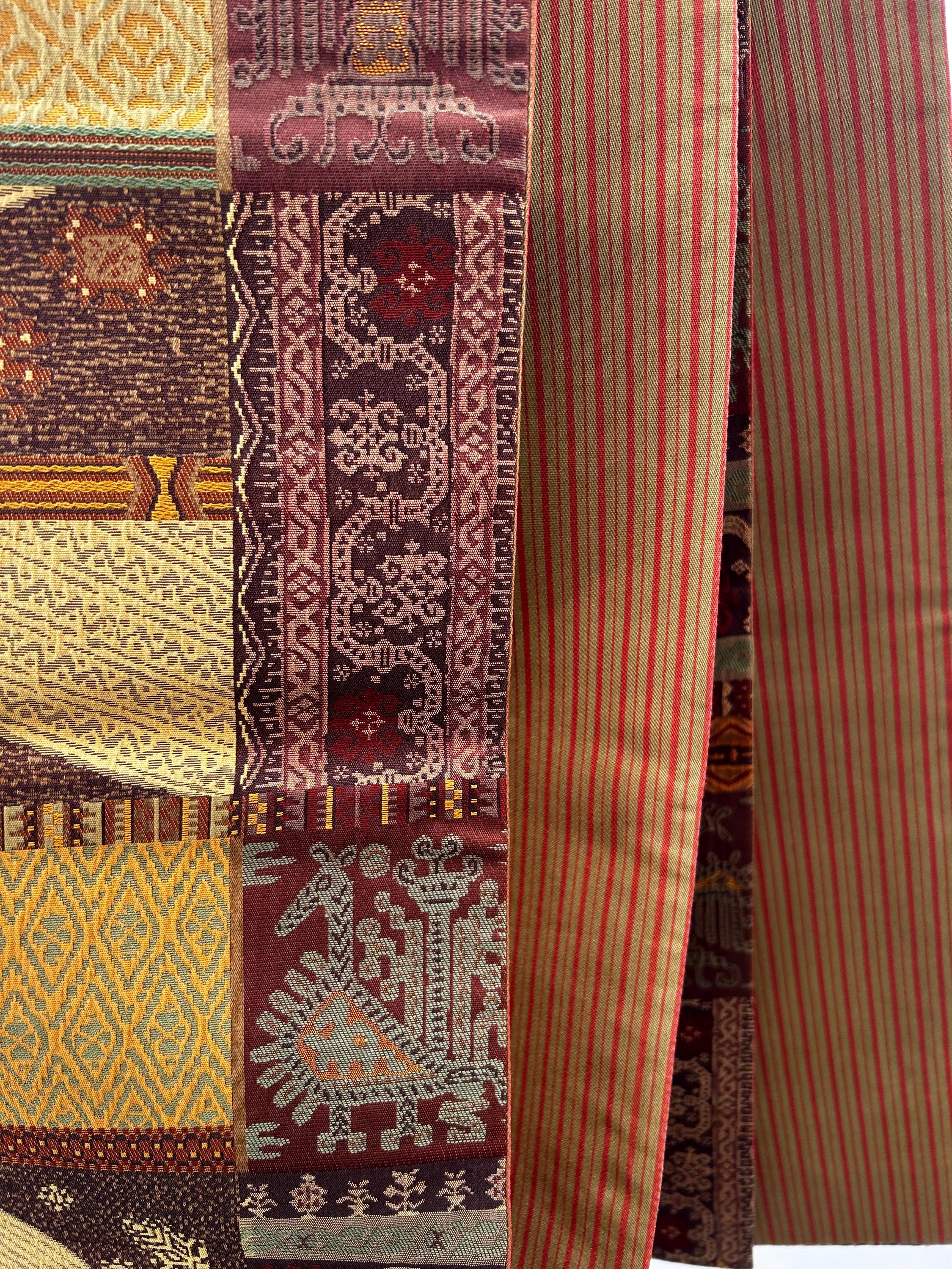 Vintage Japanese Obi | Exotic Pattern Kimono Sash, Textile Art - Etsy