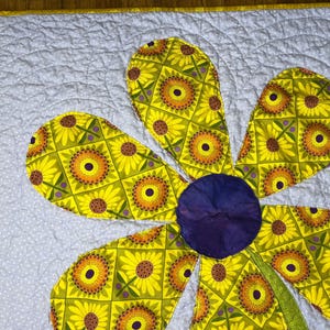 Yellow and Purple Flower Power Quilt - Etsy