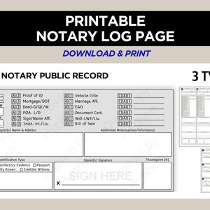 Notary Bundle: 19 Certificates & Log Book (printable PDF) - Etsy