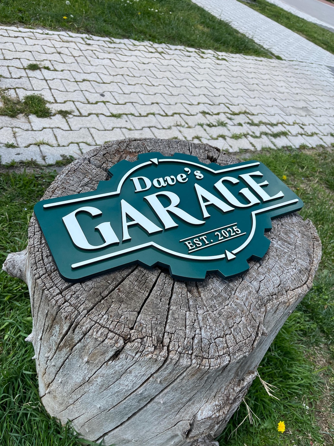 Custom Wooden Garage Sign: Rustic Mancave Decor - Etsy