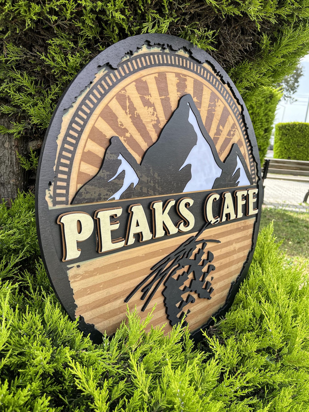 Custom 3D Wood Business Logo Sign: Handcrafted Brand Plaque - Etsy