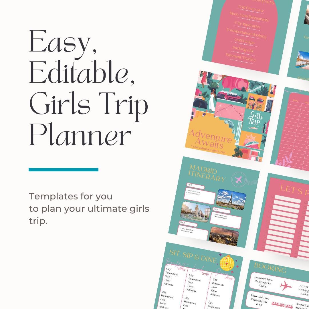 Ultimate Girls Trip Planner - Etsy
