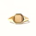 E Solid Signet Ring - Etsy