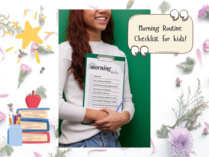 Morning Routine Checklist for Kids – Printable Daily Organizer for ...