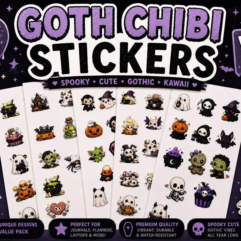 Spooky Kawaii Stickers - Etsy