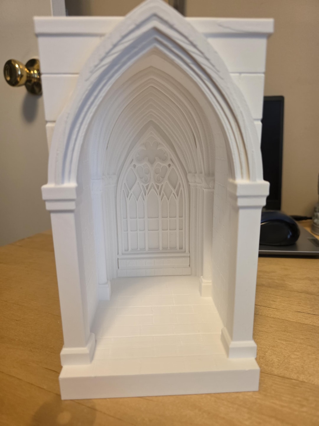 White Gothic Cathedral Book Nook, Dark Academia Shelf Decor, 3D Printed ...