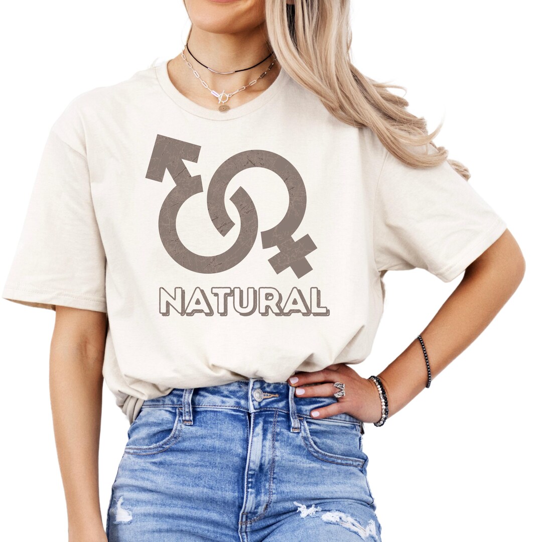 Natural Gender Symbol T-shirt: Gildan 64000 Cotton Blend - Etsy