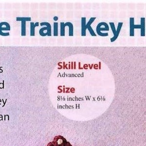 Plastic Canvas Pattern ANTIQUE TRAIN Key Holder Instant Digital ...