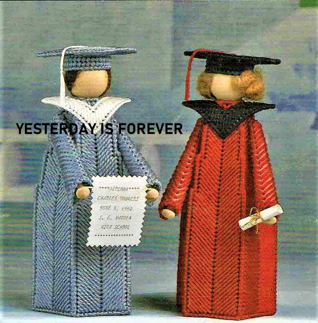 Plastic Canvas Pattern 3D Standing GRADUATE DOLLS Instant Digital ...