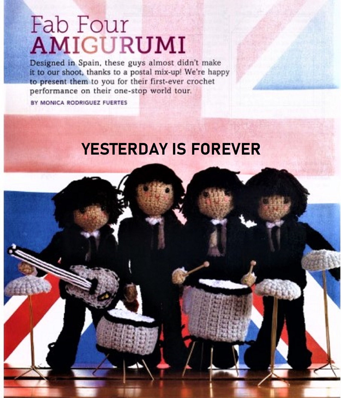 Crochet Pattern THE BEATLES Amazing 11.5 Inches Tall Instant - Etsy