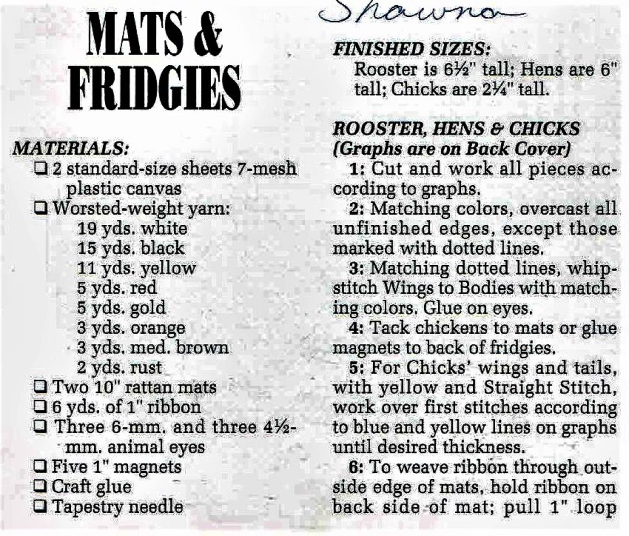 Plastic Canvas Pattern FARMHOUSE COUNTRY CHICKENS Wall Plaques and ...