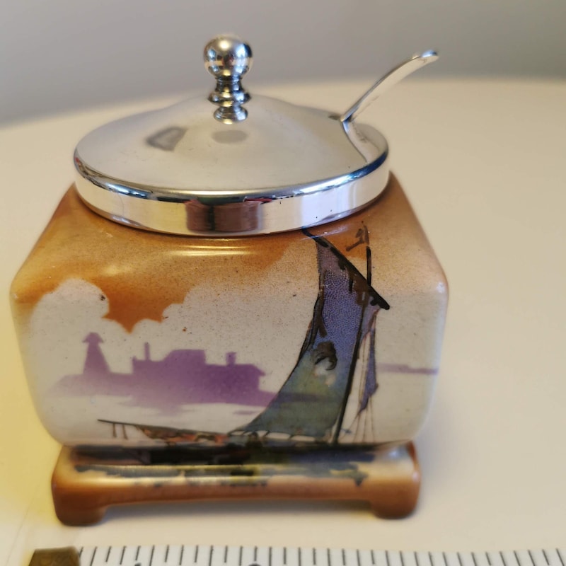 Coloured Glass Sugar Bowl - Etsy UK