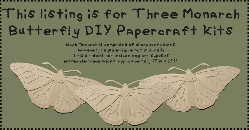DIY Monarch Butterfly Papercraft - Etsy