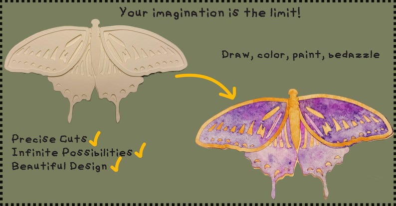 DIY Swallow Butterfly Papercraft - Etsy