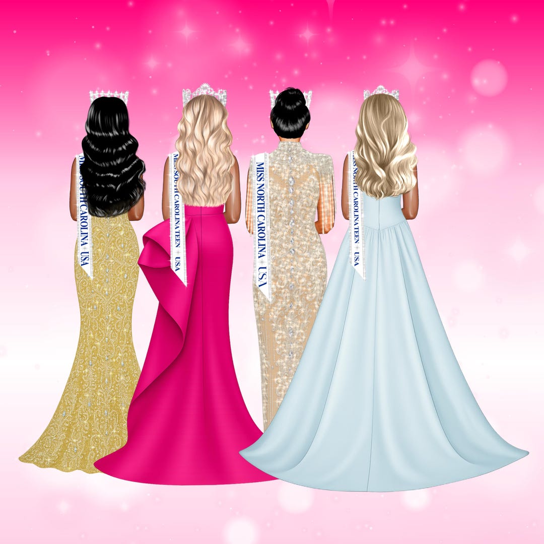 Custom Four Queen Portrait | Pageant Sister Queens Digital Art ...