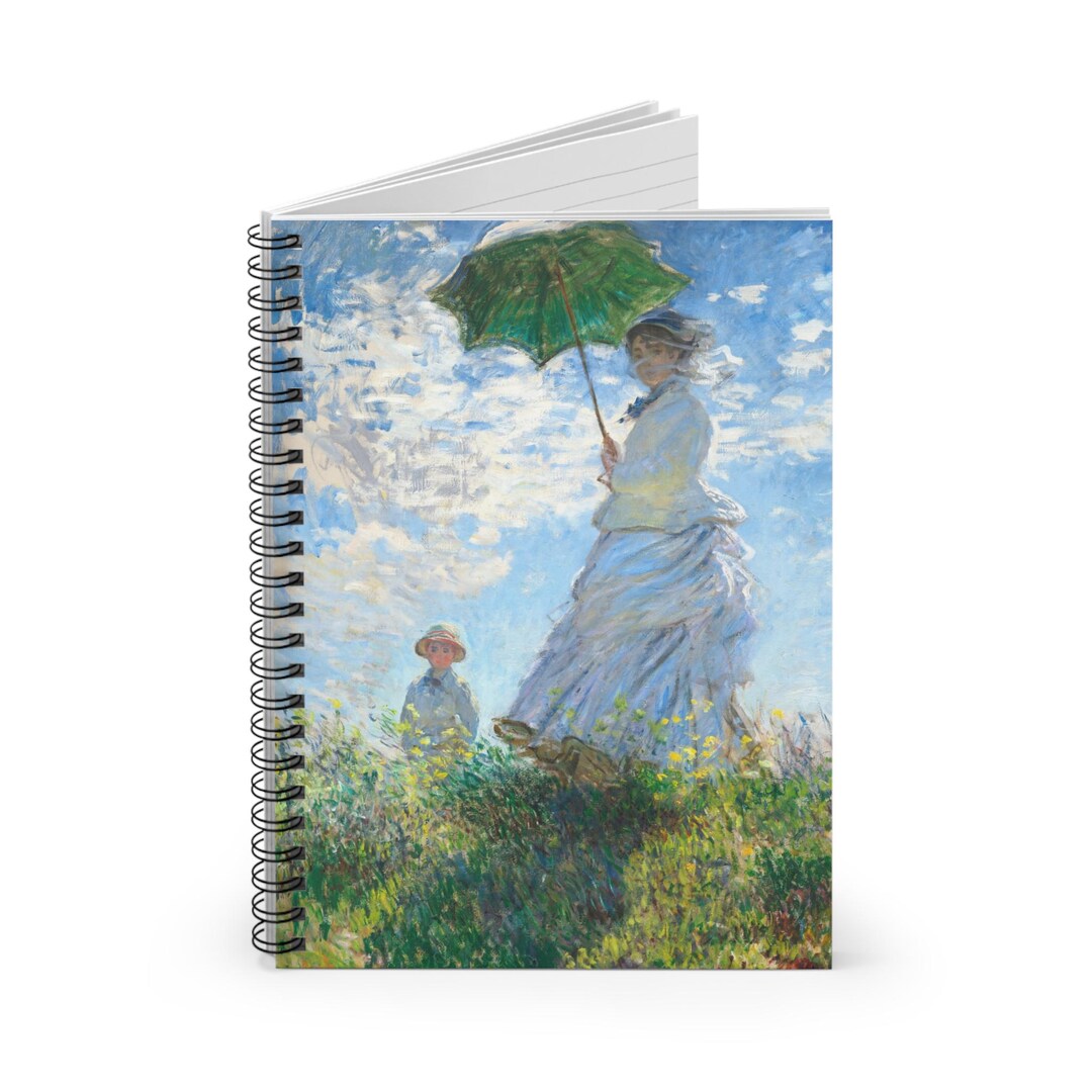 Woman With a Parasol - Claude Monet (1875) - Spiral Notebook, Ruled ...