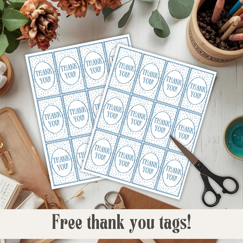 Blue Jean Baby Shower Invitation, Denim Baby Shower Invite, Scalloped ...