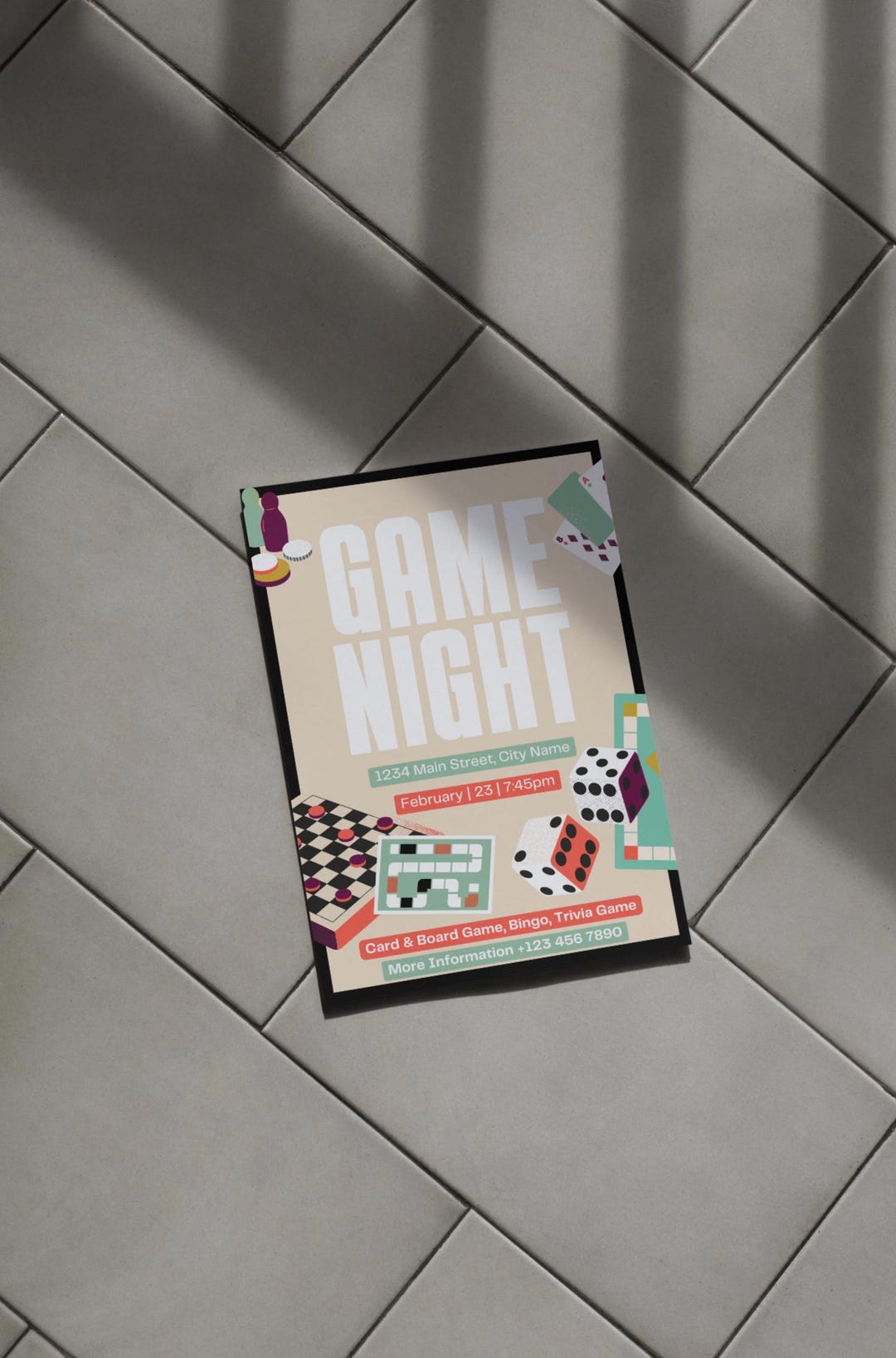 Retro Game Night Invitation Template Editable Printable Fun Vintage ...