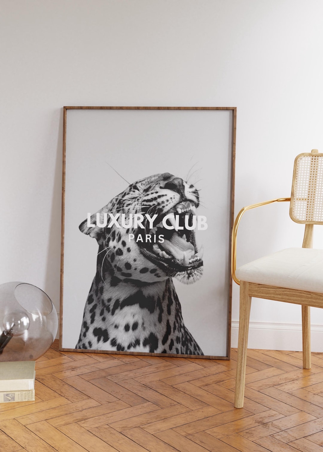 Luxury Club Paris Poster With Cheetah – Aesthetic Dorm Wall Art, Trendy ...