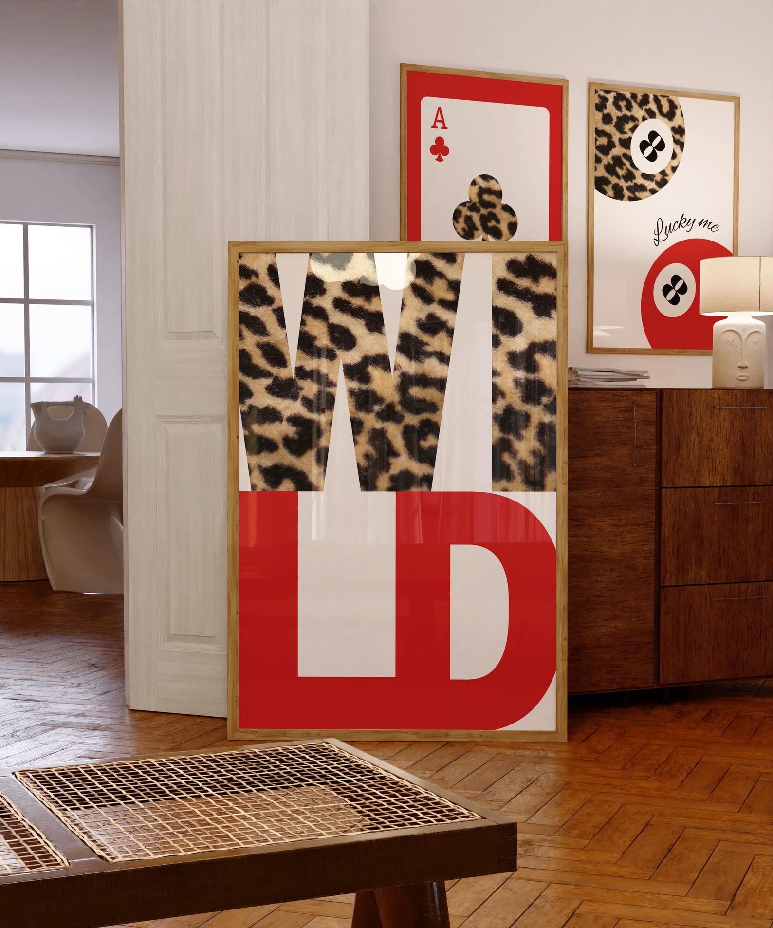 Luxury Dorm Poster Set of 3 – Wild Quote, Lucky Me With 8 Balls, Ace of ...