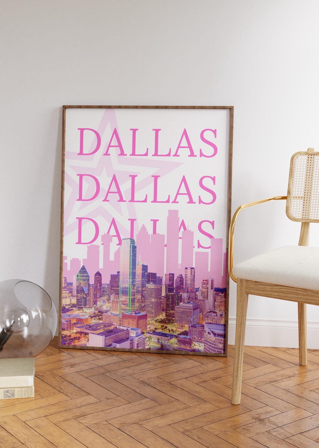 Dallas Pink City Poster – Digital Download for Dorm or Apartment Decor ...