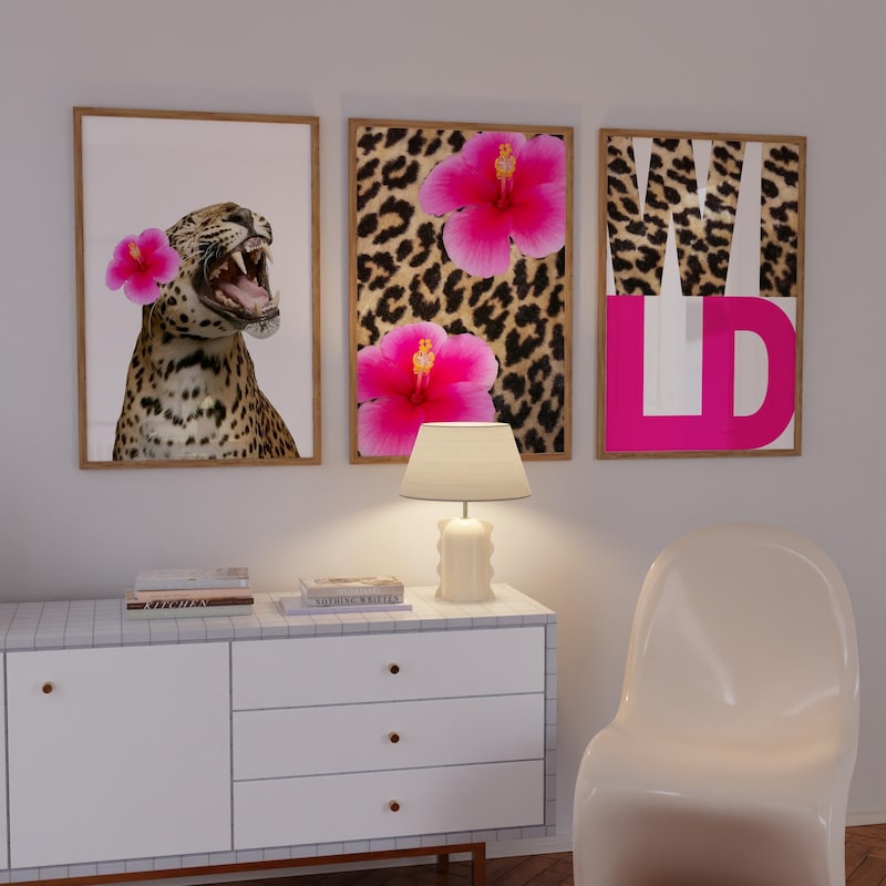 Tropical Hot Pink Art - Etsy