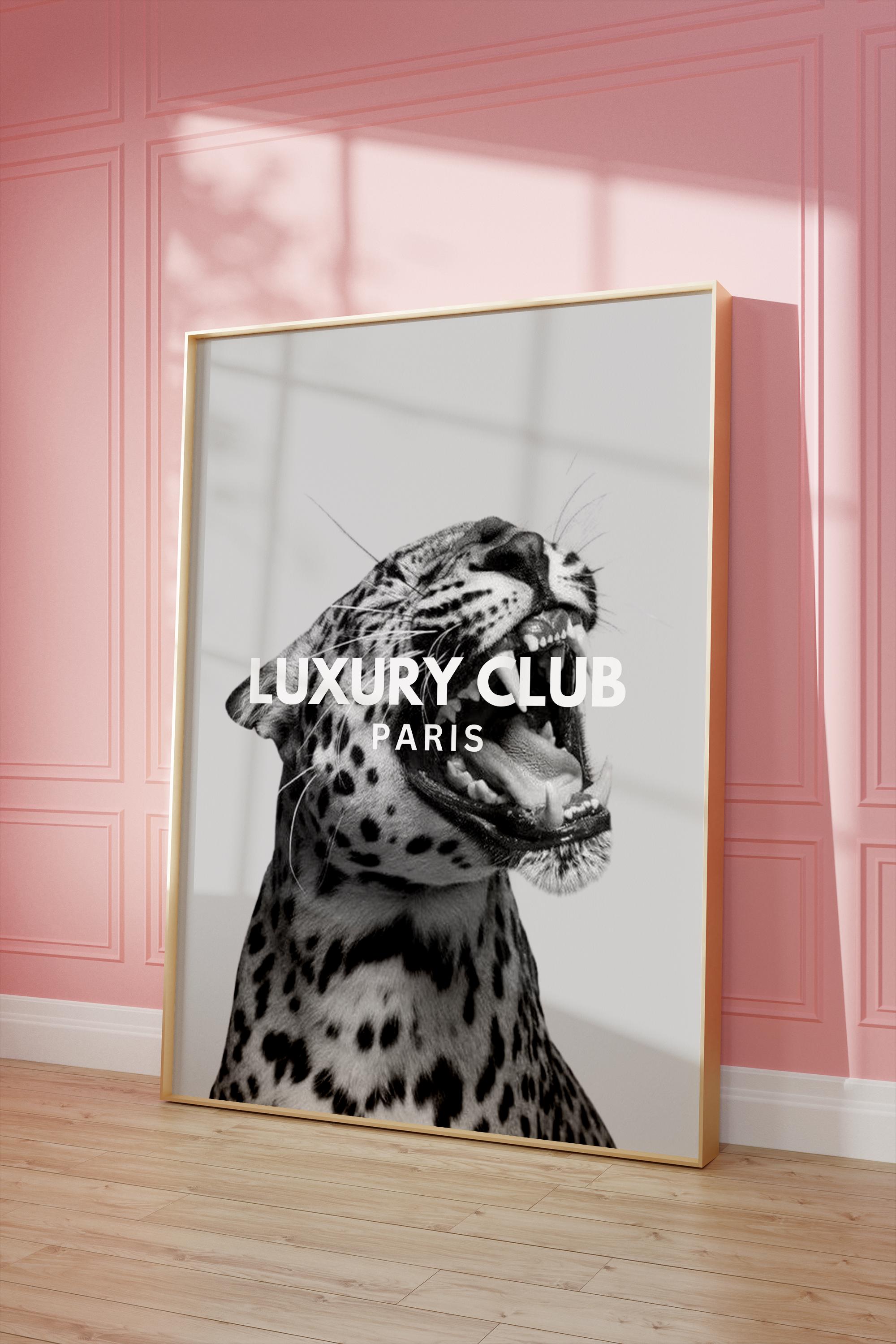 Luxury Club Paris Poster With Cheetah – Aesthetic Dorm Wall Art, Trendy ...