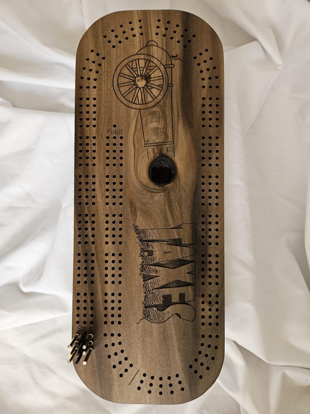 Anti-tax Themed Cribbage Board Made With Salvaged Poplar Wood. Design ...