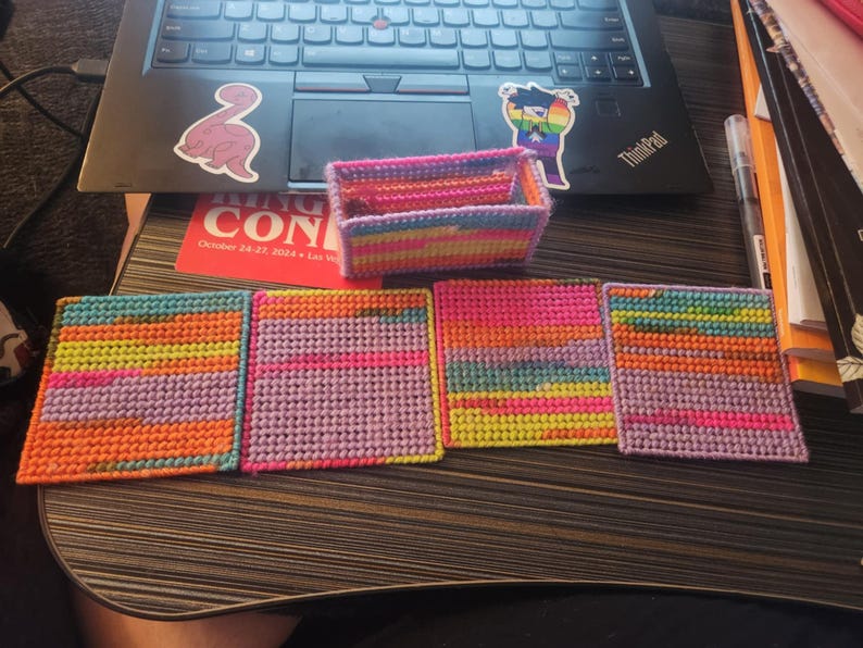 Plastic Canvas Coaster - Etsy