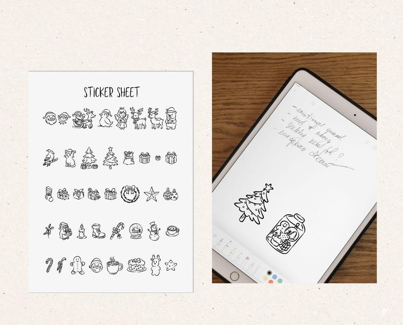 Whimsical Christmas Clipart SVG Bundle: Hand-drawn Holiday Doodles ...