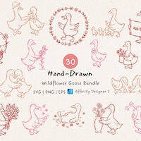 Goose SVG Bundle: Geese Silhouette Vector, Cricut Cut Files (digital ...