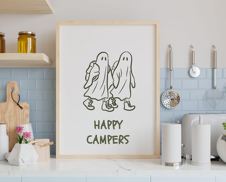 Halloween Hiking SVG Bundle : Ghost Camp Clipart, Skeleton Hiker ...