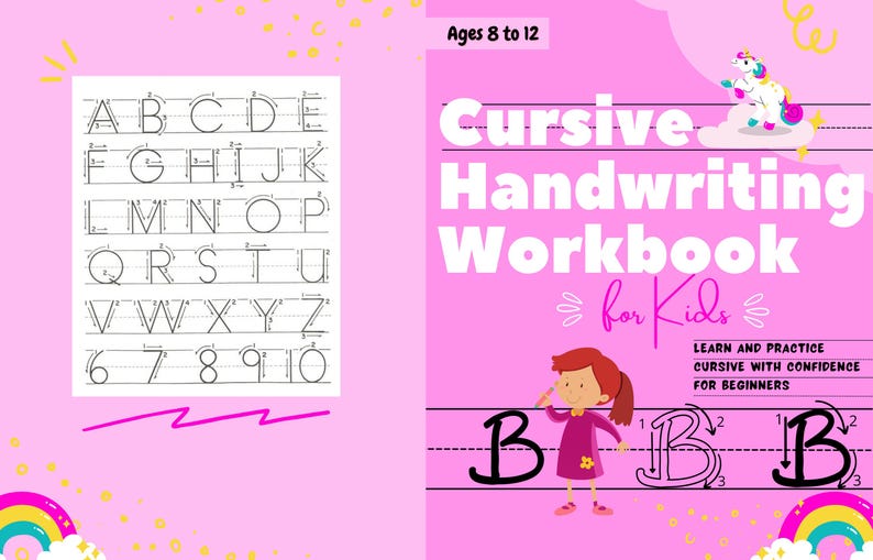 Cursive Handwriting Workbook, Printable, Digital Download - Etsy