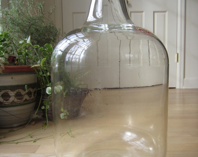 Vintage Pyrex Glass 5 Gallon 19L Laboratory Solutions Bottle Carboy Jug ...