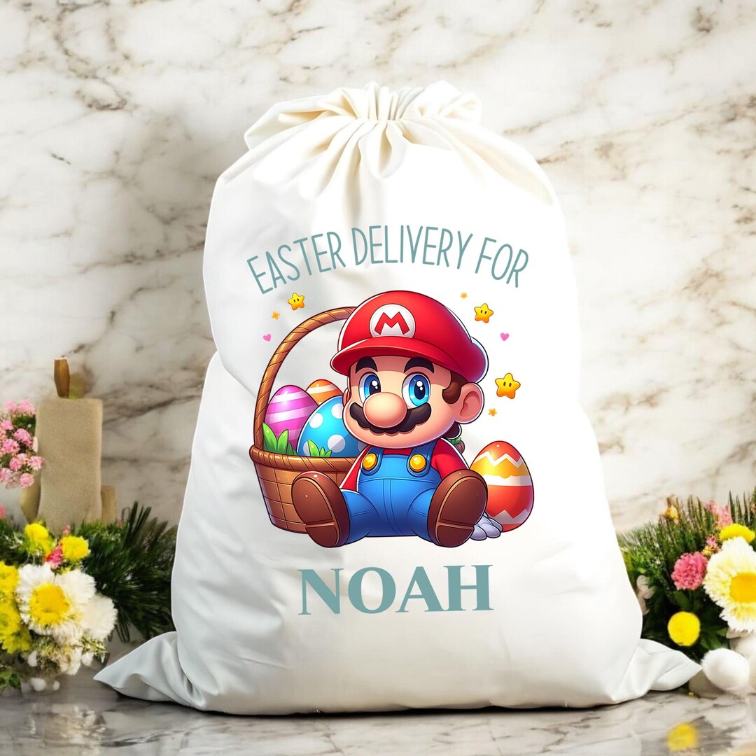 Easter Sack Bag, Cartoon Character, Kids Easter Delivery, Easter Gift ...