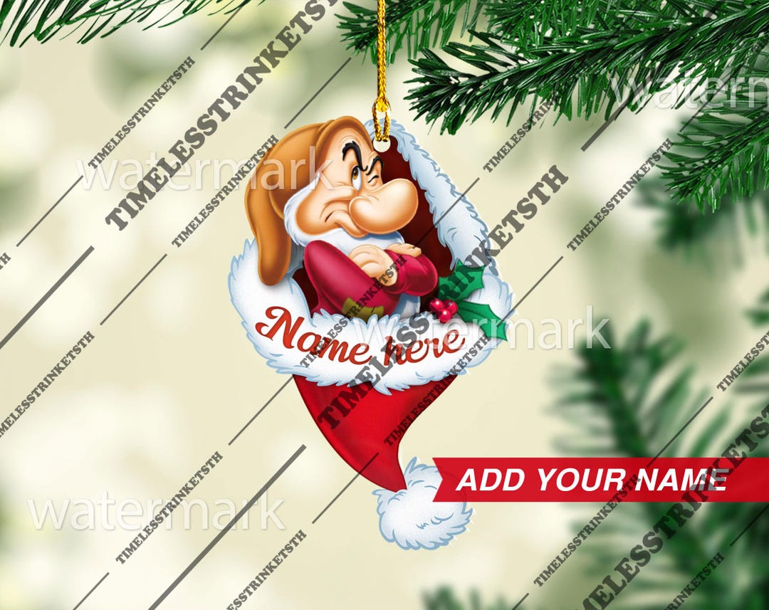 Personalized Grumpy Dwarf Christmas Ornament: Disneyland Family ...