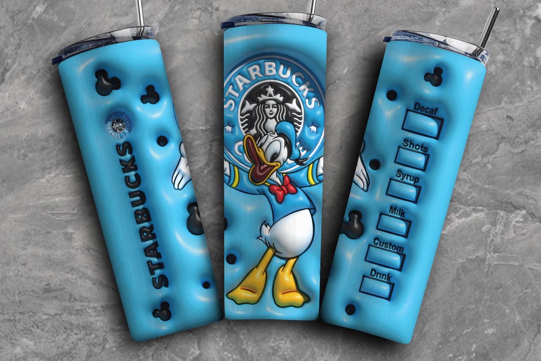 Donald Duck Inflated Tumbler Wrap PNG, Disneyland Characters Inflated ...